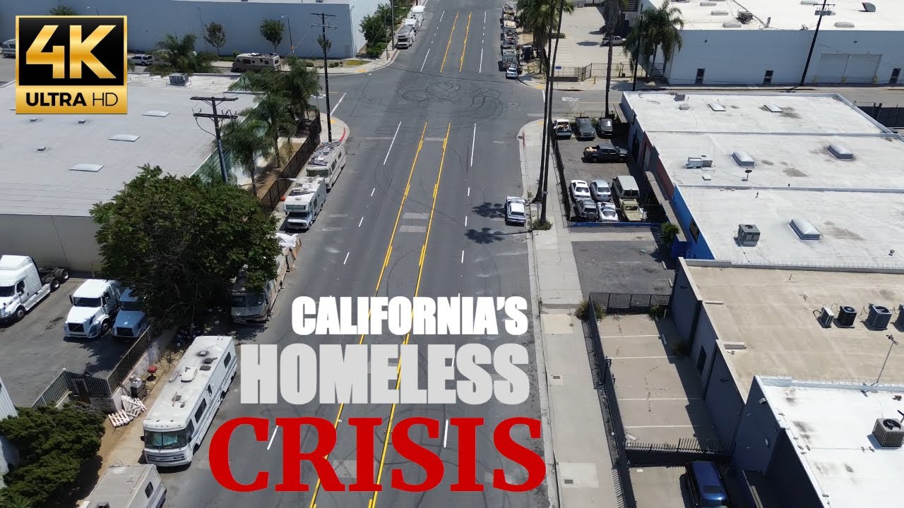 California's Homeless Crisis (2024) | 4K Aeiral Footage, Los Angeles CA ...