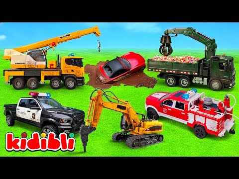 En İyi Oyuncak Araç Anları 🚗 Harika İtfaiye Kamyonları, Arabalar & Daha Fazlası | Kidibli