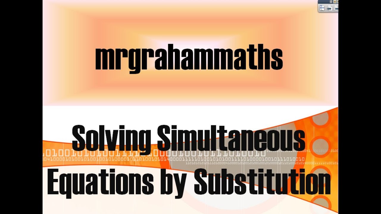 National 5 Maths - Solving Simultaneous Equations by Substitution - YouTube