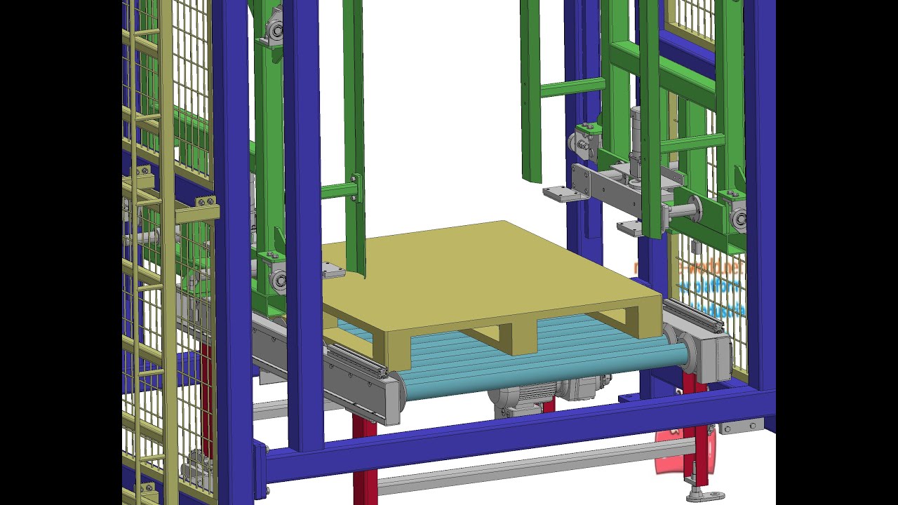 palletizer-industrial 3D model : machine-world.net P861 - YouTube