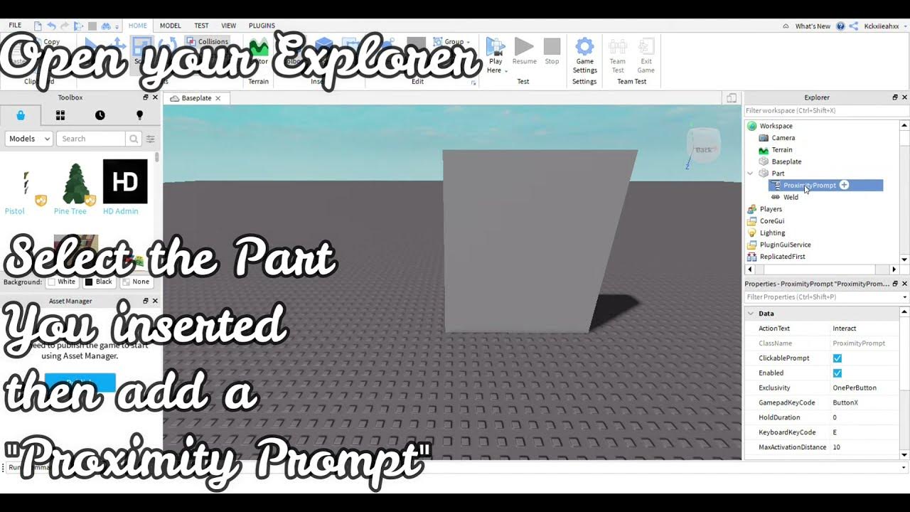 How to make a "Press Key To Interact" Door On Roblox Studio! - YouTube