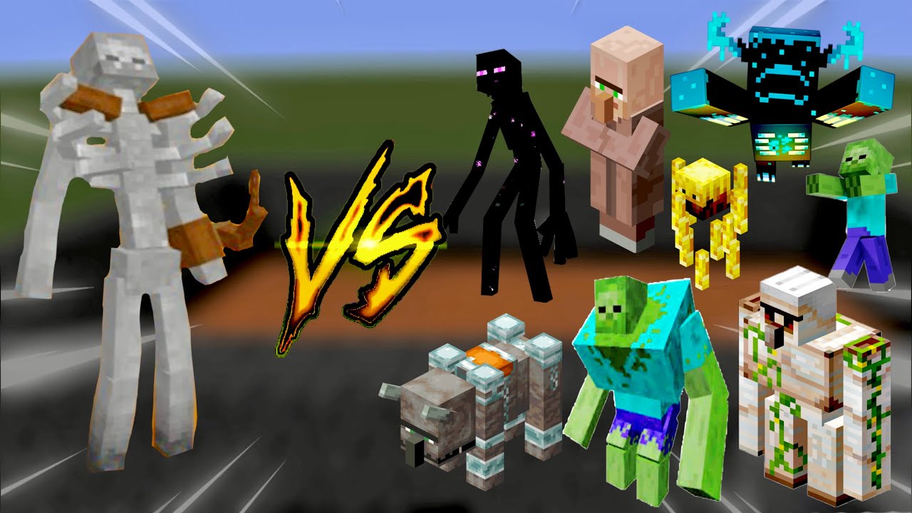 Minecraft Skeleton Vs All Zombies Fight | Minecraft Mobes Fight ...