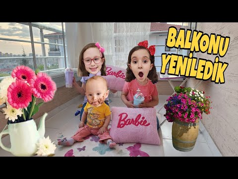 BAHAR BANU ALYA VE ASEL MİRA İLE BALKONUMUZU DÜZENLEDİK !! TEMİZLİK YAPTIK !!