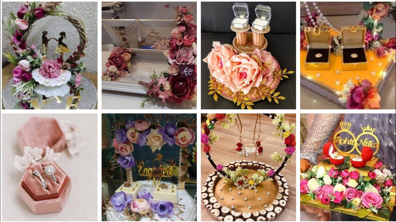 Wedding Ring Decoration ideas/Ring platter Decoration ideas/engagement ...