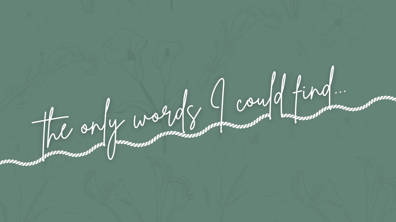 The Only Words I Could Find | Spokenword Poetry - YouTube