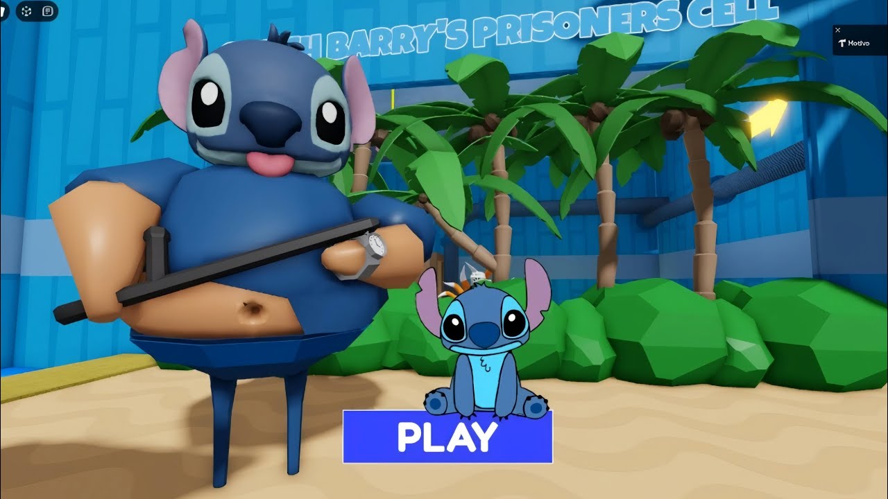 NEW STITCH BARRY'S PRISON RUN OBBY - YouTube