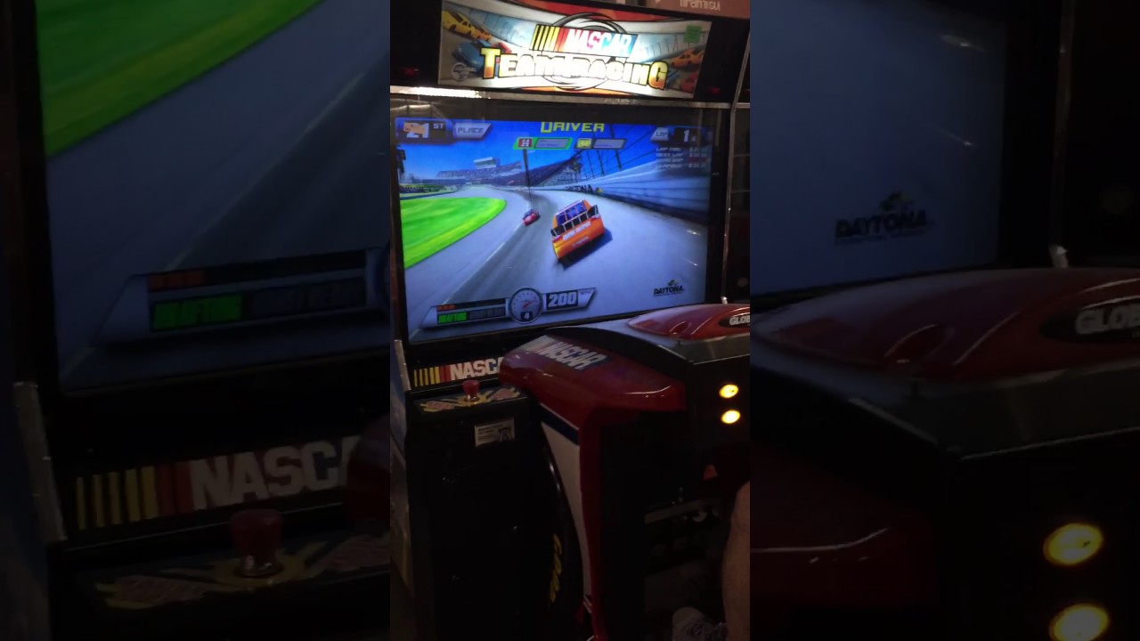Item 7040, NASCAR Team Racing Arcade Game - YouTube