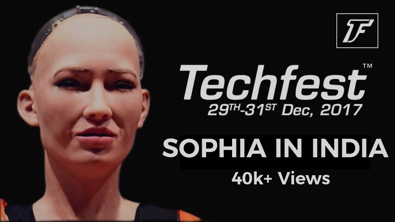 Sophia in India|First Humanoid Robot|Techfest IIT Bombay - YouTube
