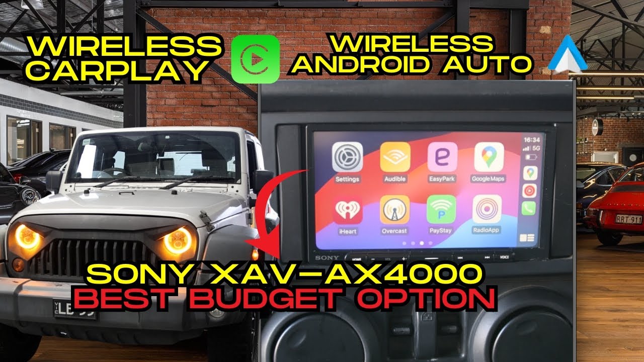 Sony XAV-AX4000 Wireless CarPlay and Android Auto DIY [Jeep Wrangler J ...
