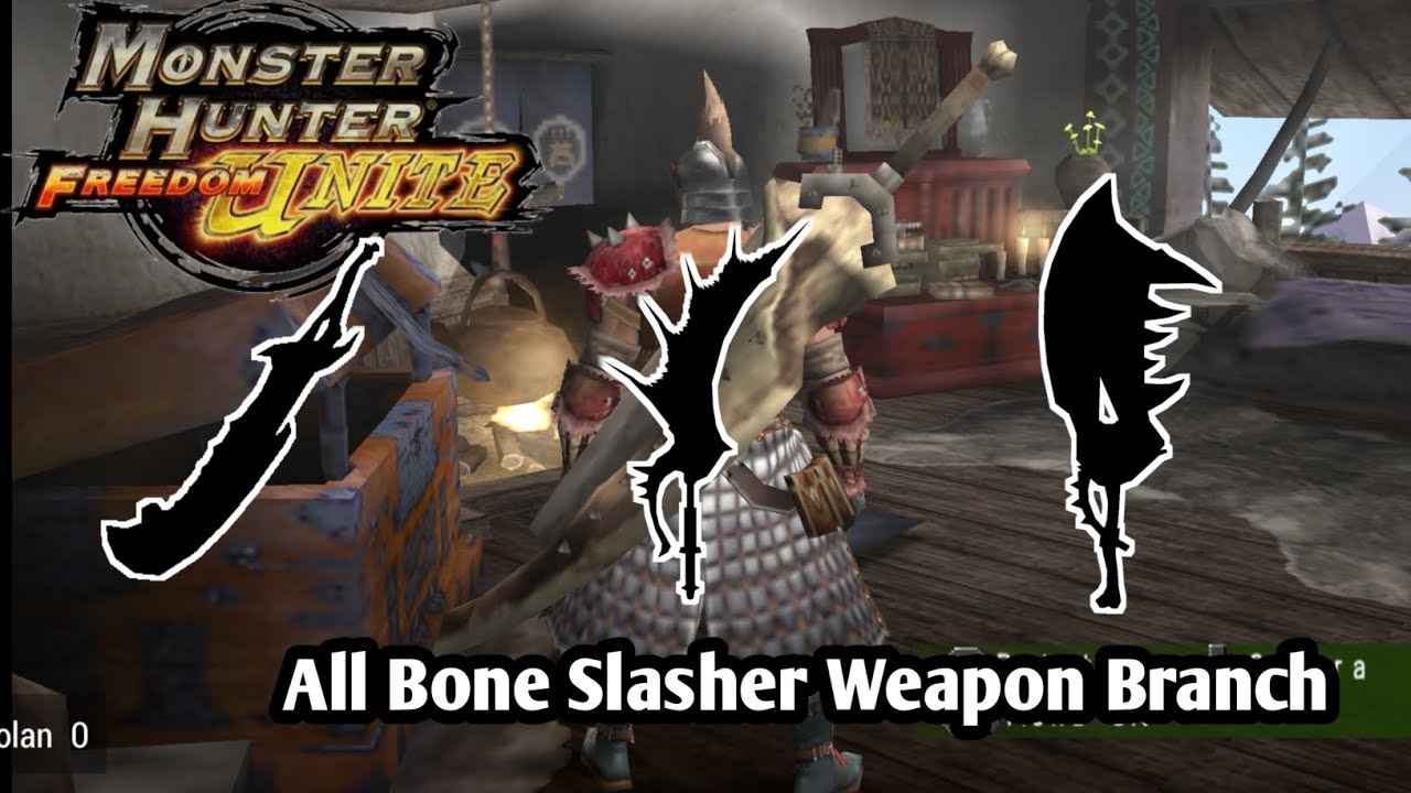 [MHFU] Upgrade Bone Slasher Weapon | Weapon Tree : Great Sword Path ...