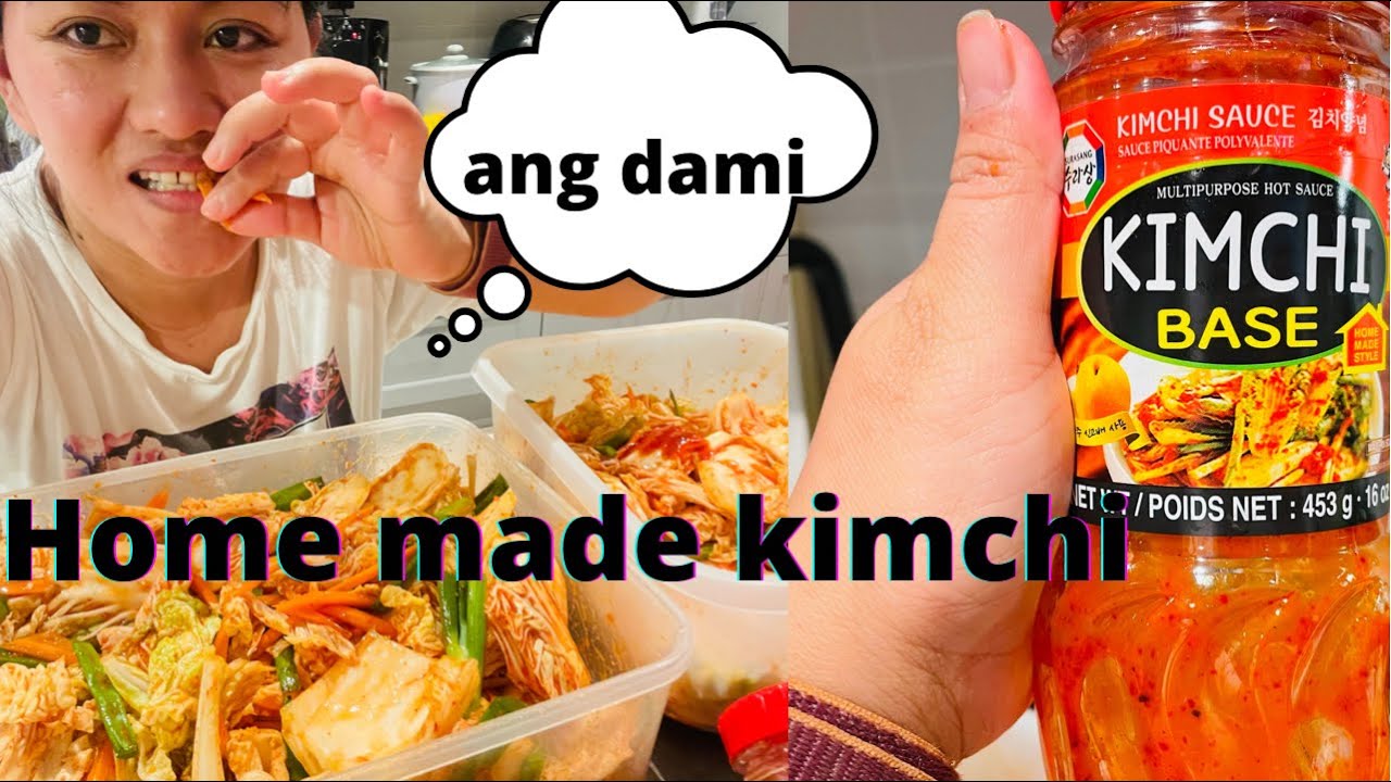Home made kimchi || ferdig mixed kimchi base || The Vasskog fam - YouTube