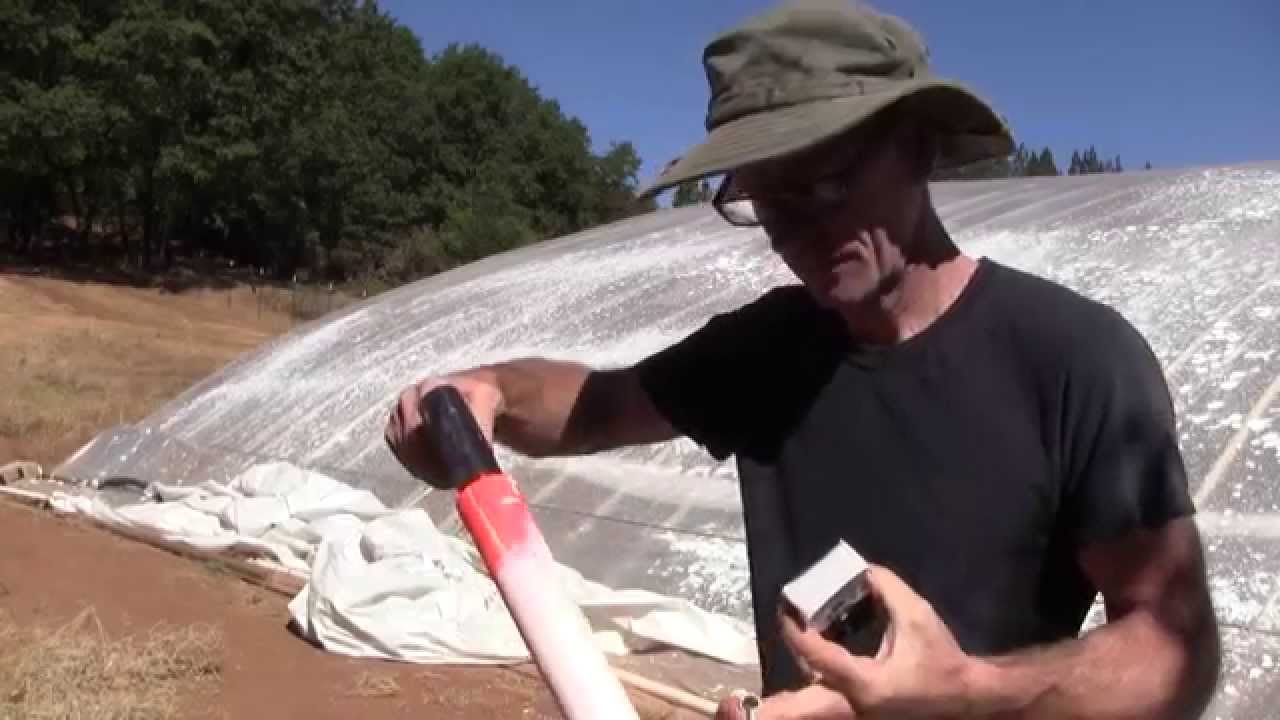 Passive Solar Greenhouse shading Whitewash Method - YouTube