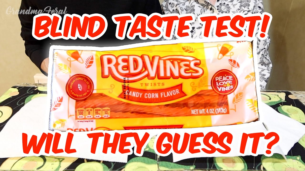 Blind Taste Test! Red Vines Candy Corn Flavor 🎃 Halloween Candy Taste ...