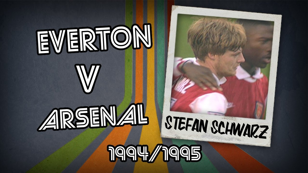 STEFAN SCHWARZ - Everton v Arsenal, 94/95 | Retro Goal - YouTube