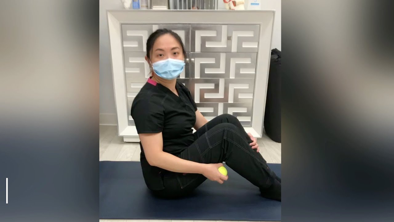 Self Massage for the low back using a ball - YouTube