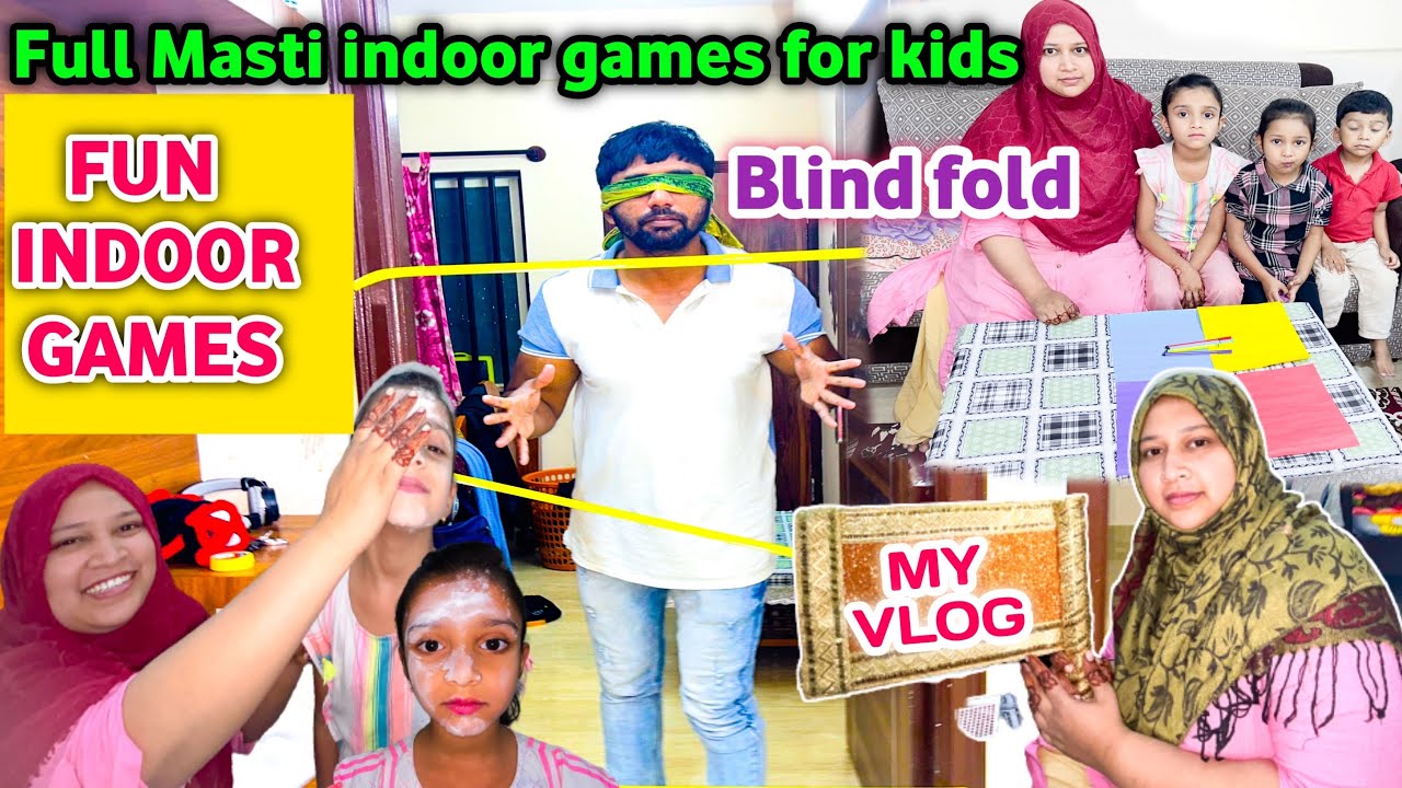 Full Masti Indoor Games For Kids | Activities For Kids 2023| Paper ...