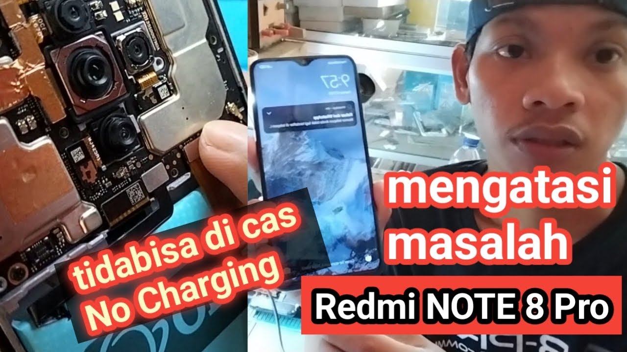 redmi note 8 pro tidak bisa di cas note 8 pro no charging / tidak ngisi ...