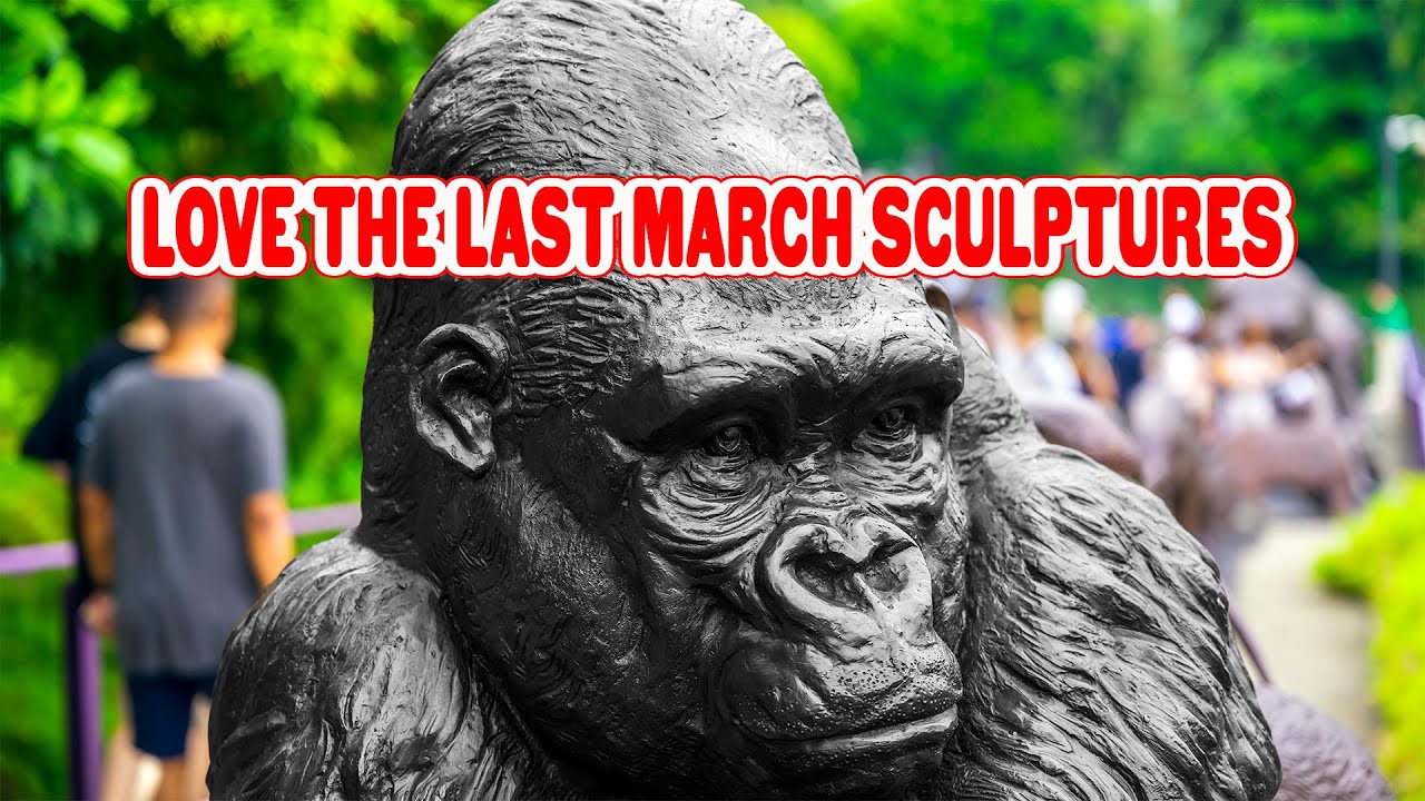 Love the Last March sculptures | Gardens by the Bay Singapore - YouTube