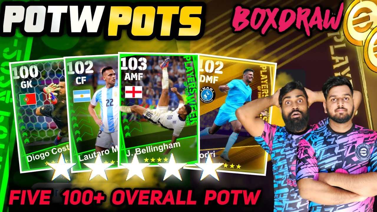 POTW + Player Of The Season Combined BOXDRAW E-FOOTBALL 24 | 5× 100 ...