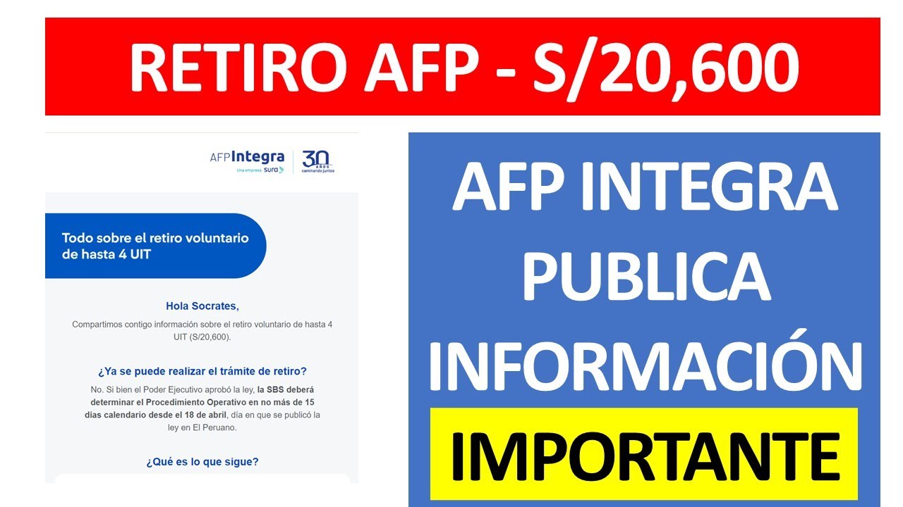 Retiro AFP 2024 de 4 UIT | TODO SOBRE EL RETIRO VOLUNTARIO según AFP ...