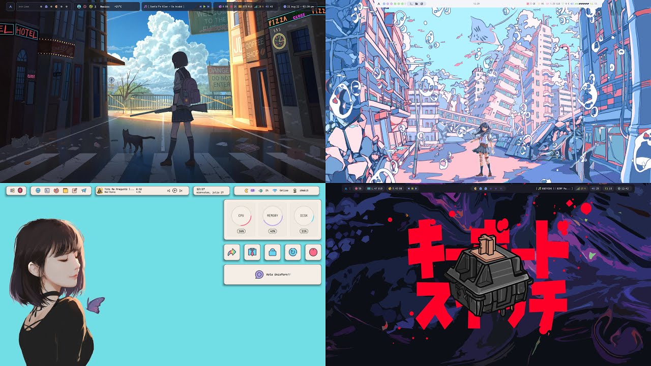 BSPWM | Showcase!! 12 bspwm rices in Linux! With a Rice Selector ...