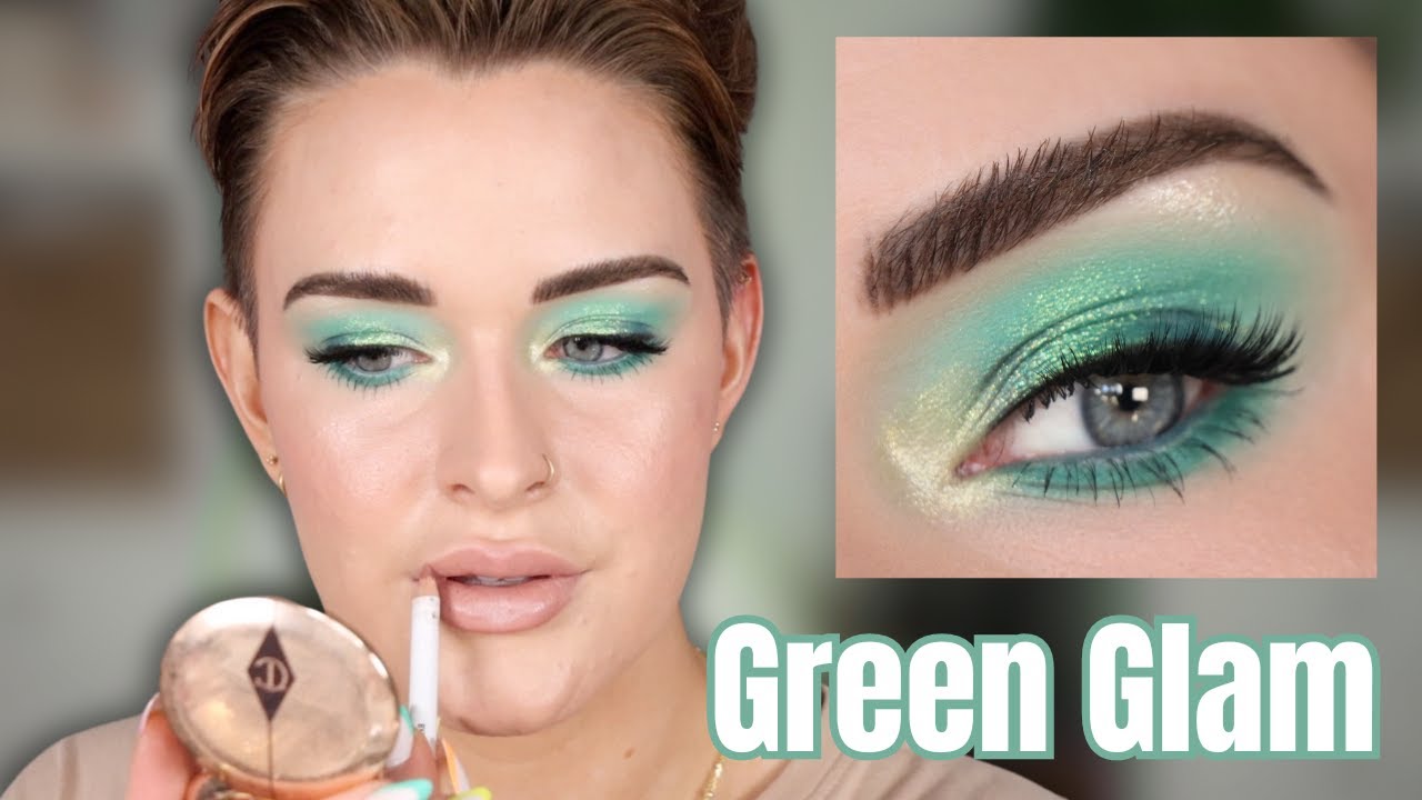 Green Glam Makeup Look | GRWM - YouTube