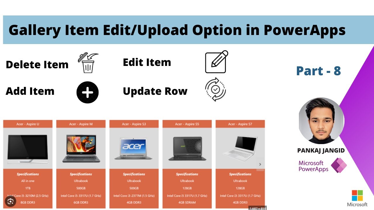 Power App Gallery Item Edit, Update, Delete, Add Item in PowerApps ...