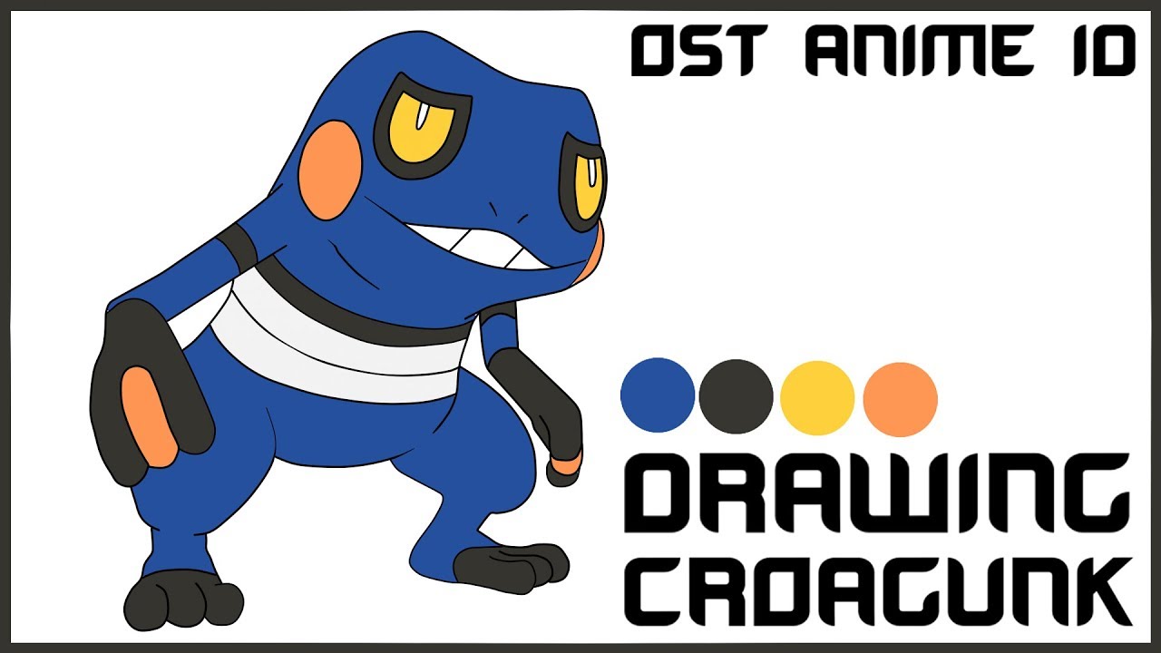 Drawing Croagunk Pokemon Timelapse Drawing By Ost Anime Id Youtube