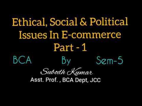 Ethical, Social & Political Issues In E-commerce|Part-1|BCA Sem-5 ...