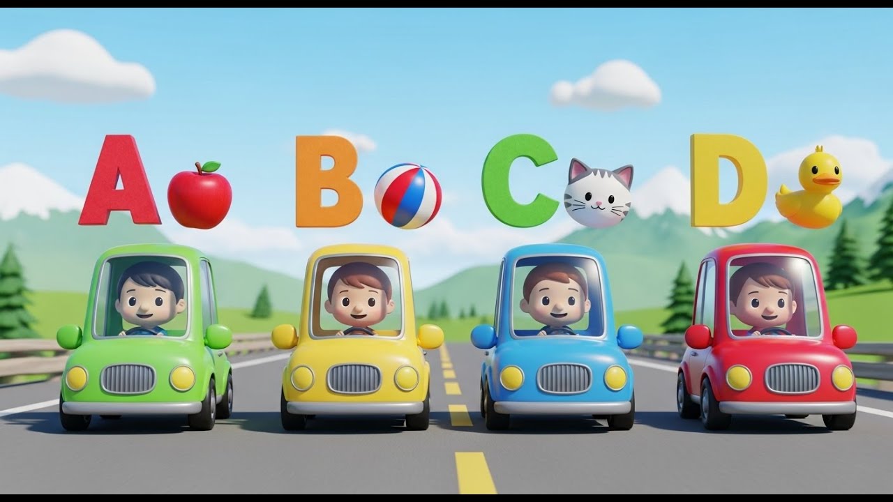 ABC Learning with Cartoon & Song🎵 for Kids | Fun Alphabets with Phonics ...
