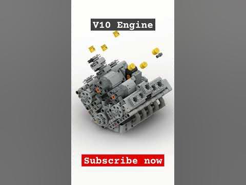 Lego V10 Giant Engine - satisfying building animation #shorts # ...