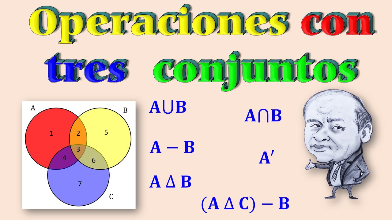 OPERACIONES CON TRES CONJUNTOS UNI N INTERSECCI N DIFERENCIA