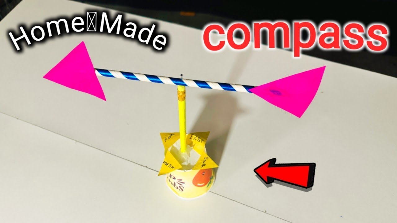 How to Make Compass With Pencil 👍 At Home | Easy to Make - YouTube