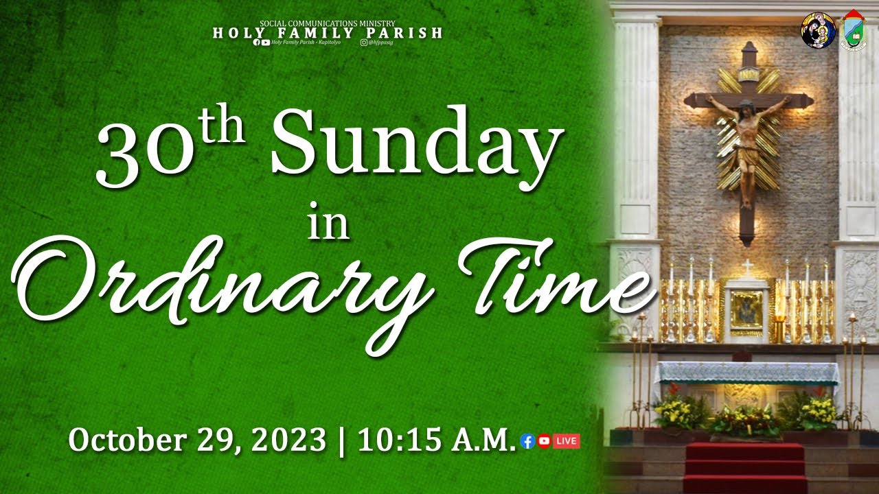 LIVE: 30th Sunday in Ordinary Time - YouTube