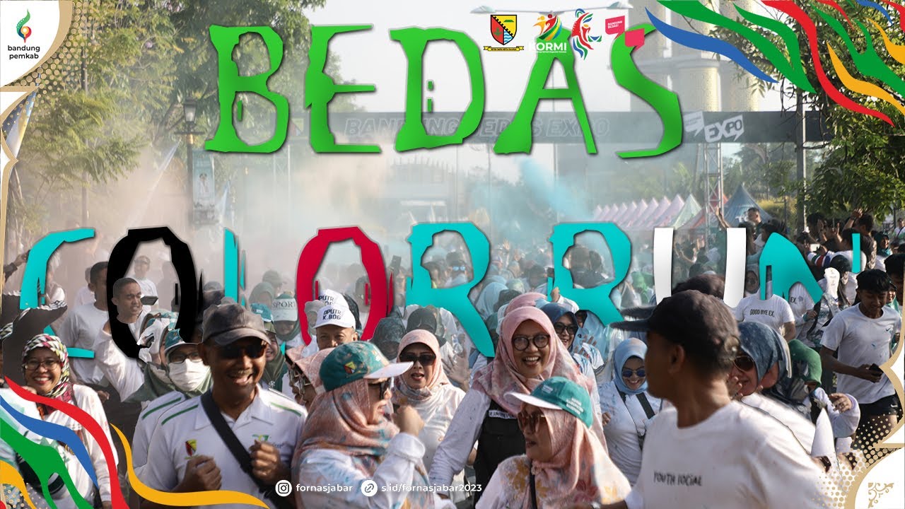 MERIAHNYA BEDAS EXPO COLOR RUN 2023 KABUPATEN BANDUNG - YouTube