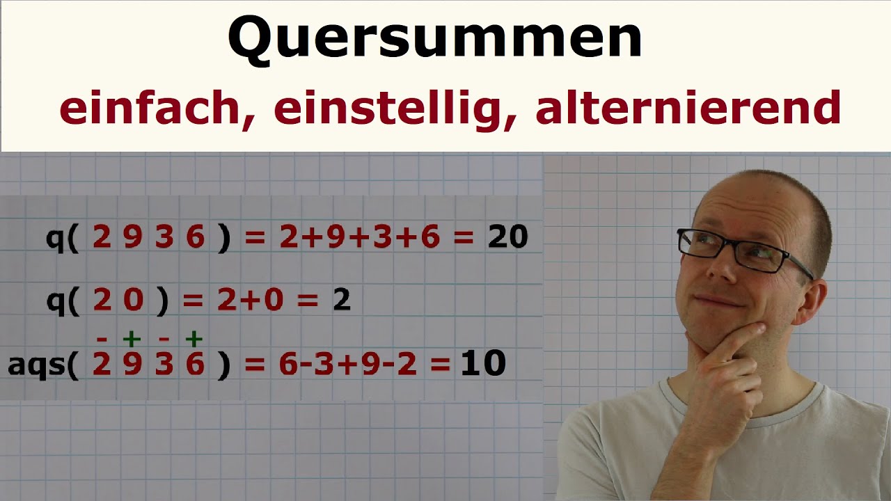 Quersummen - einfach erklärt - YouTube