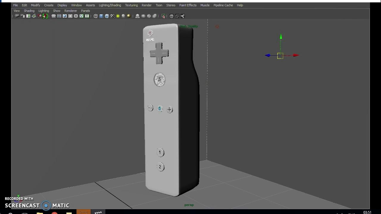 Wii Controller (Autodesk Maya) Computer Graphics - YouTube