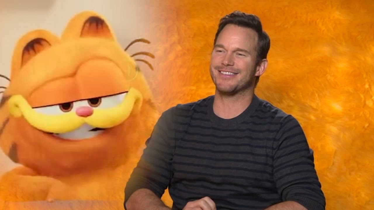 Chris Pratt voices lasagna-loving Garfield in new animated movie - YouTube