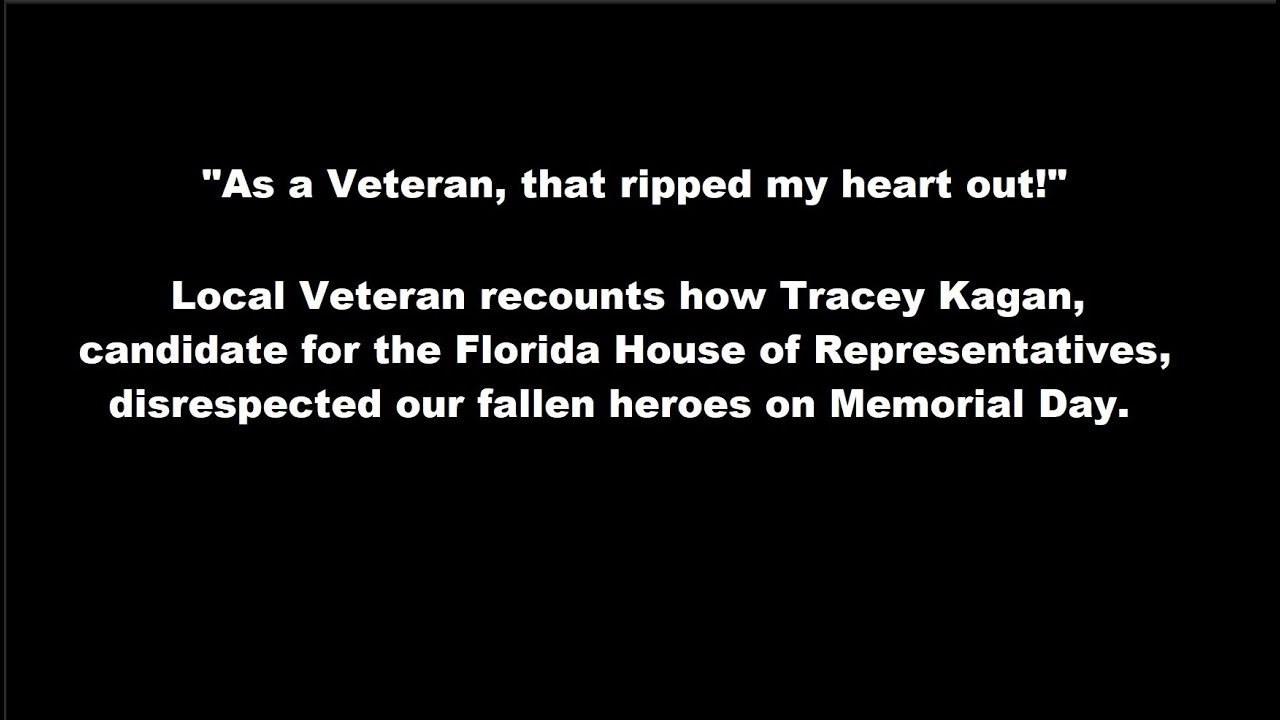Tracey Kagan disrespects Veterans on Memorial Day. Mom: "As a Veteran ...