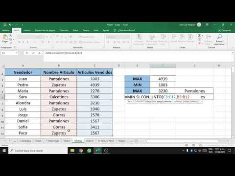 Excel Formula MAX y MIN | Maximos y Minimos en Excel
