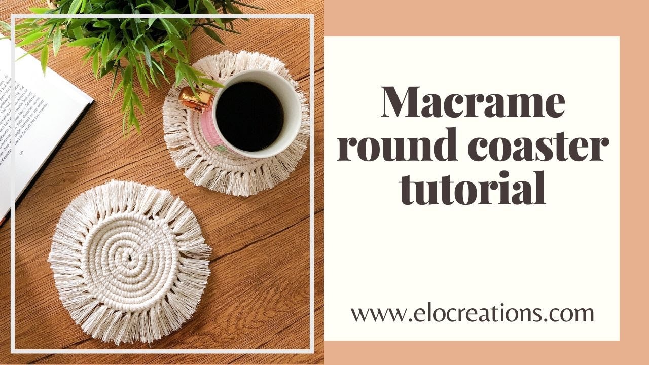 Macrame round coaster tutorial (easy DIY project) - YouTube