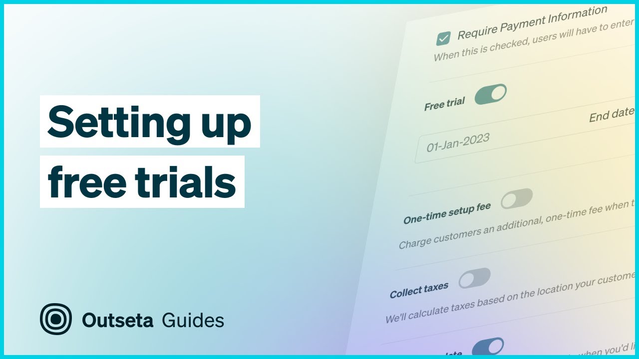 Setting up free trial workflows with Outseta - YouTube