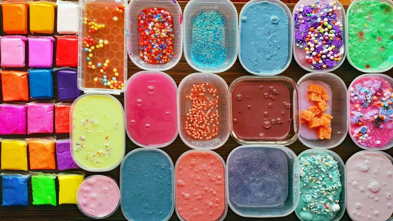Mixing Old Slime with Clay & Moe - Slime Smoothie - Satisfying Slime ...