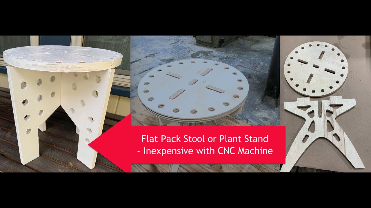 flat pack plant stand design with CNC machine - YouTube