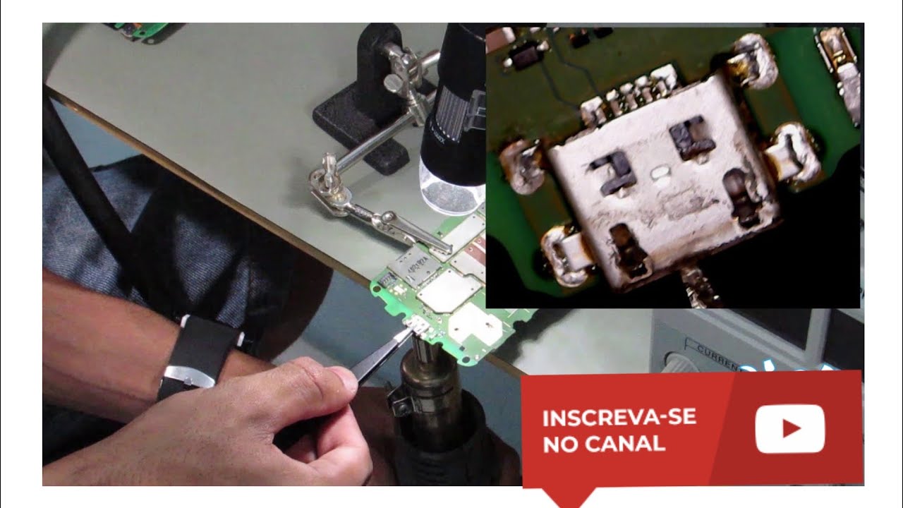 LG-C299 Trocar de conector de carga #LG #reparoemplacas #manutençao ...