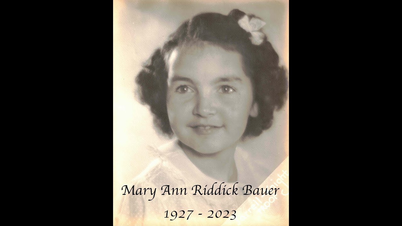 Life Pictures of Mary Ann Bauer 1927 - 2023 - YouTube