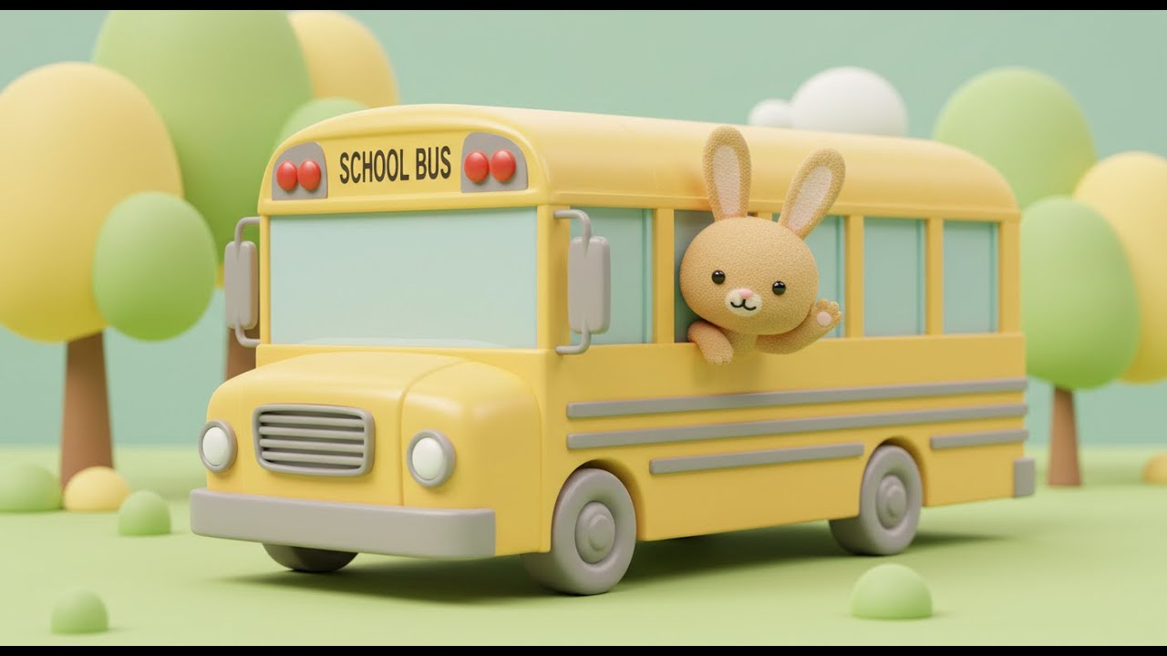🚌 The Wheels on the Bus Go Round and Round | Fun Kids Song with Actions ...