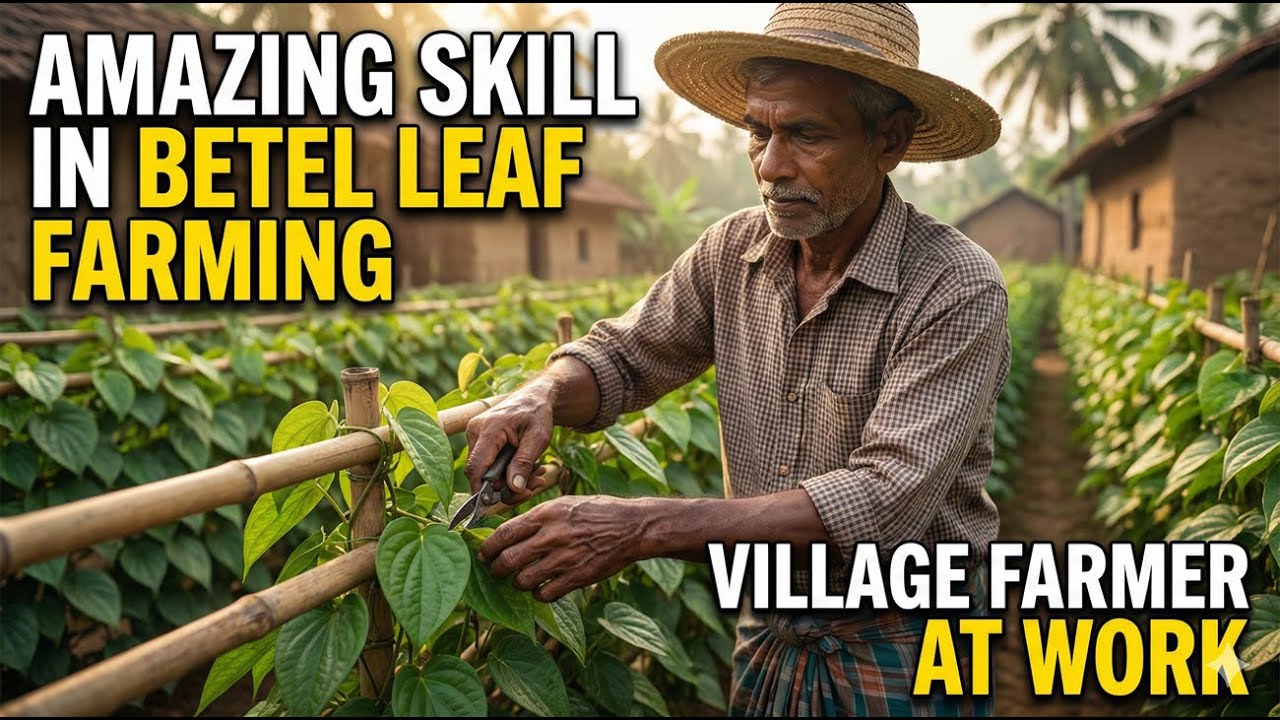 Village Life - Amazing Skill about Betel Leaf Farming by Village Farmer ...