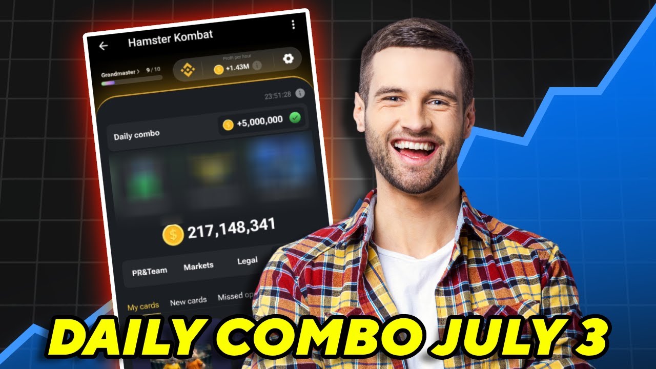Hamster Kombat DAILY COMBO JULY 3 - 5 MILLION coins for FREE! - YouTube