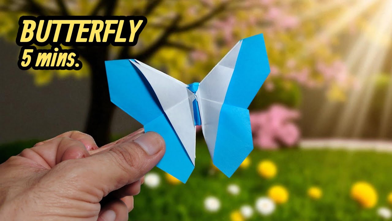 5-Minute Origami Butterfly Easy Origami for Everyone! - YouTube